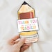 Pencil Teacher Appreciation Gift Card Holder Printable, Pencil Cutout ...