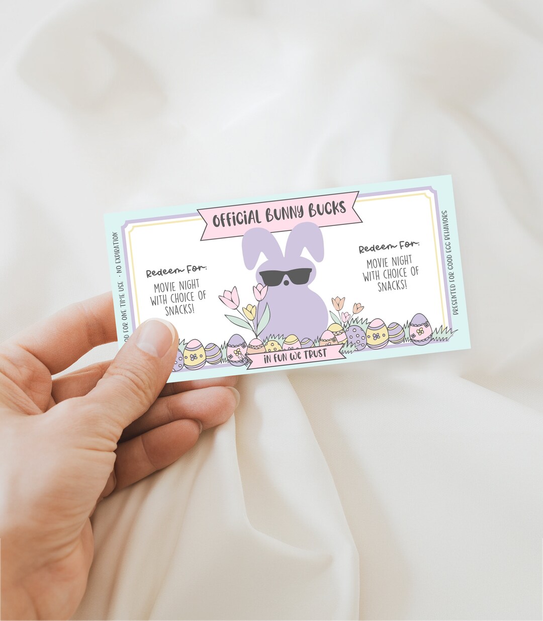Easter Bunny Bucks Printable, Play Money Template, Egg-cellent Behavior ...
