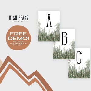 Editable Pennant Banner, Spell Any Message, Woodland Baby Shower ...