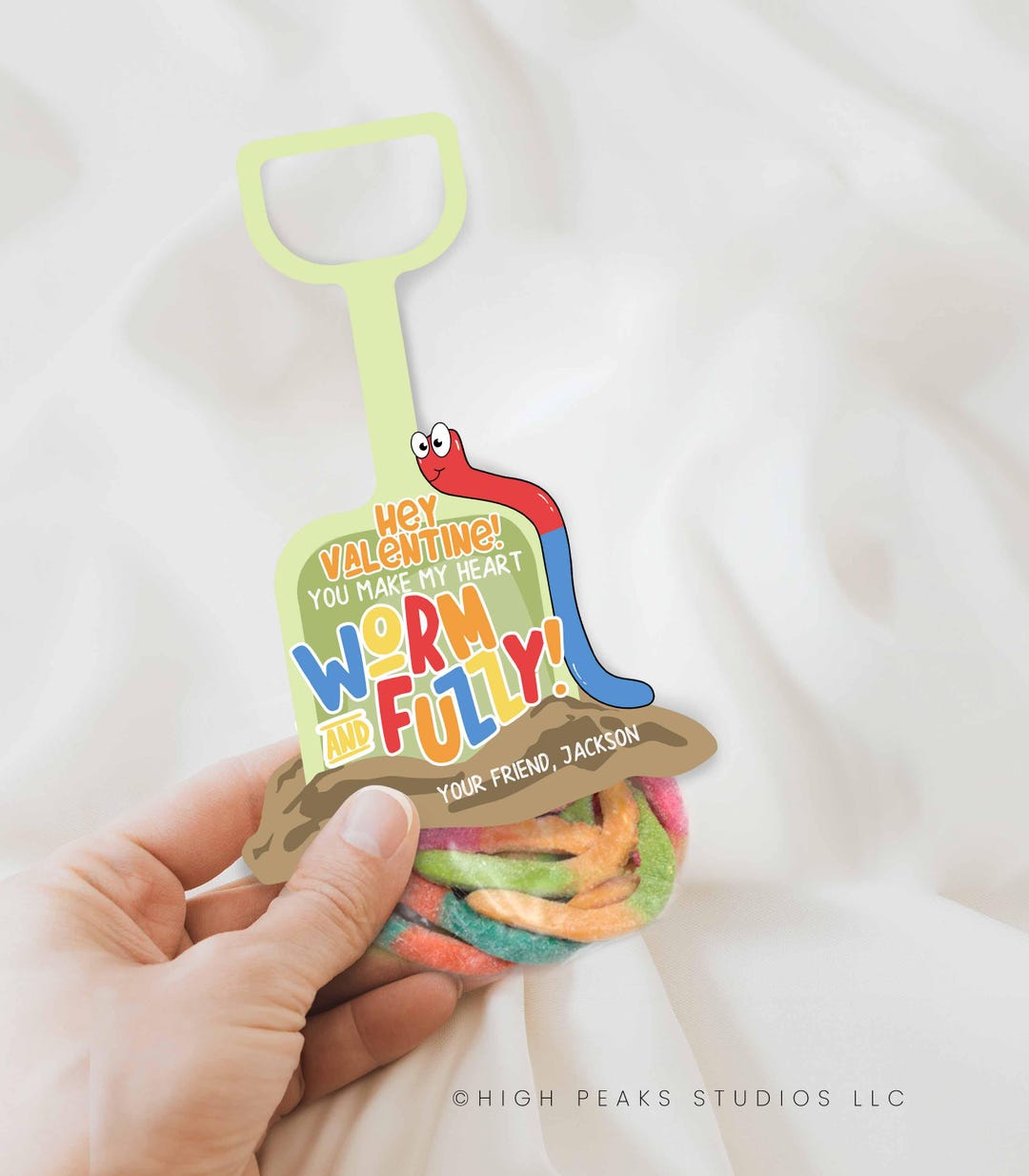 Worm Valentine Cards, Editable I Dig You Valentine, Worm and Fuzzy ...