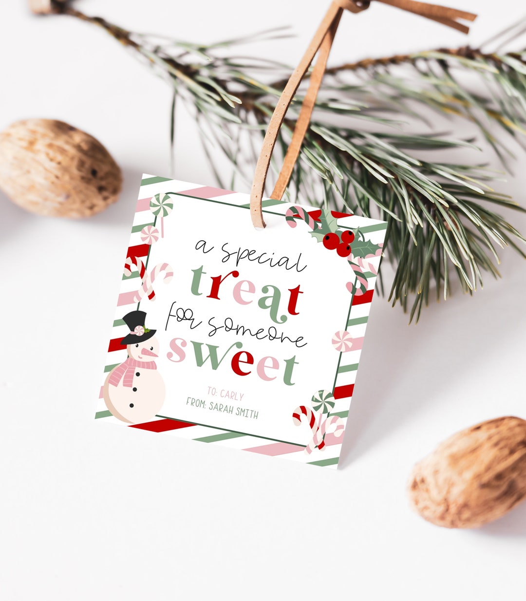 Printable Holiday Treats Gift Tag, a Special Treat for Someone Sweet ...
