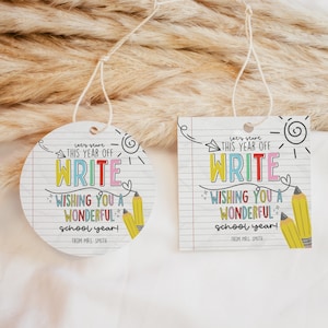 Back to School Printable Tag, Circle, Square, Welcome Back to School ...