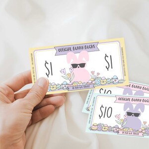 Easter Bunny Bucks Printable, Play Money Template, Egg-cellent Behavior ...
