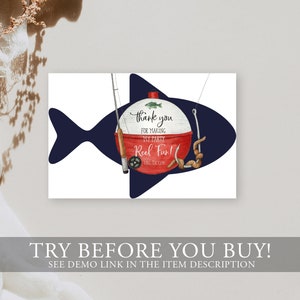 EDITABLE Fishing Favor Tag Template, Thank You Fishing Favor Sticker ...