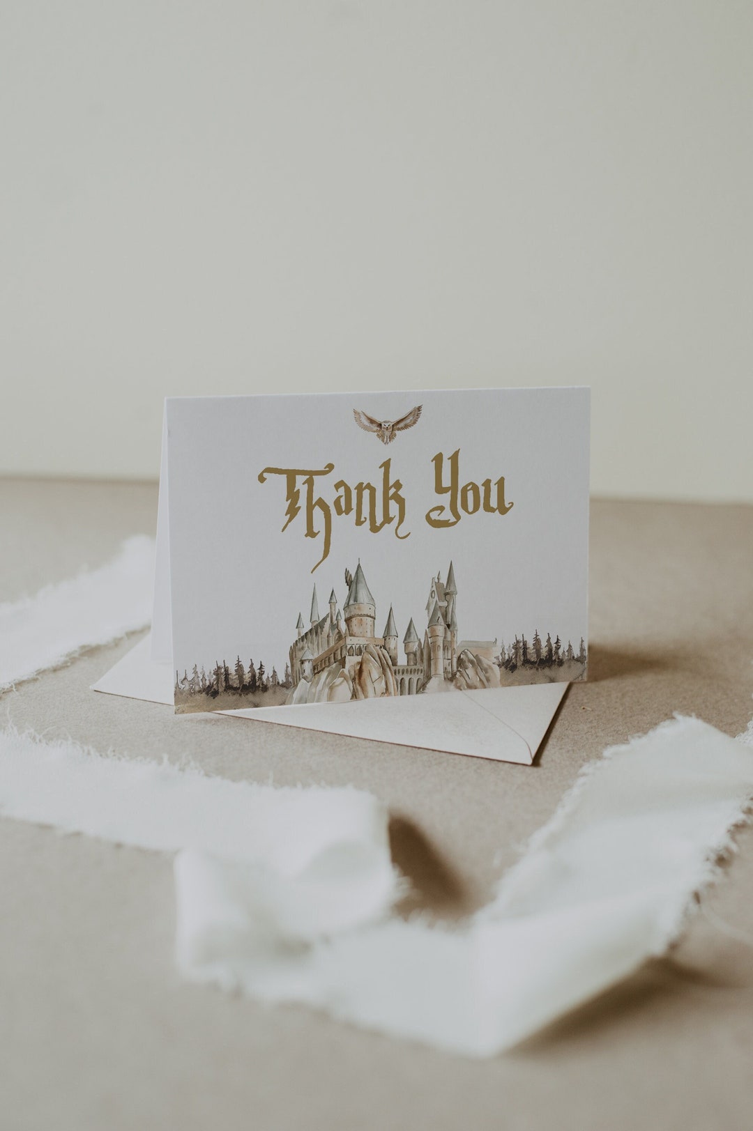 EDITABLE Magical Thank You Card Template, Printable Folded Thank You ...