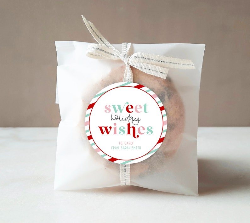 Printable Sweet Holiday Wishes Gift Tag Christmas Treats - Etsy