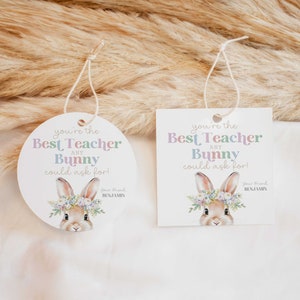 Easter Teacher Appreciation Gift Tag Printable, Any Bunny Spring Gift ...