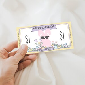 Easter Bunny Bucks Printable, Play Money Template, Egg-cellent Behavior ...