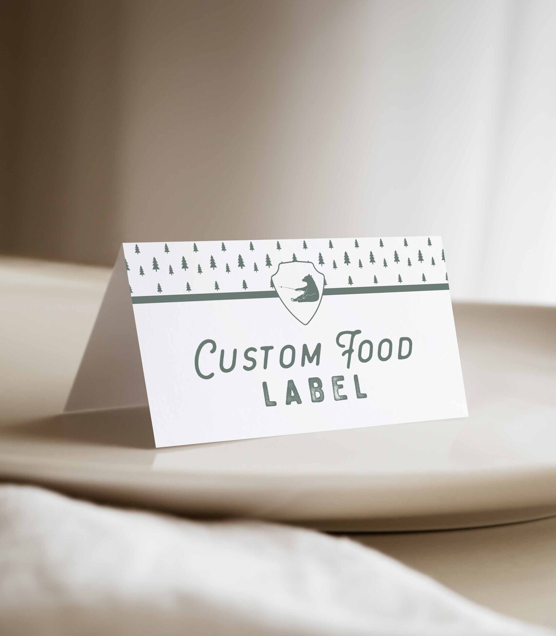 Editable Camping Party Food Label Printables, Camp Food Tents, Vintage ...