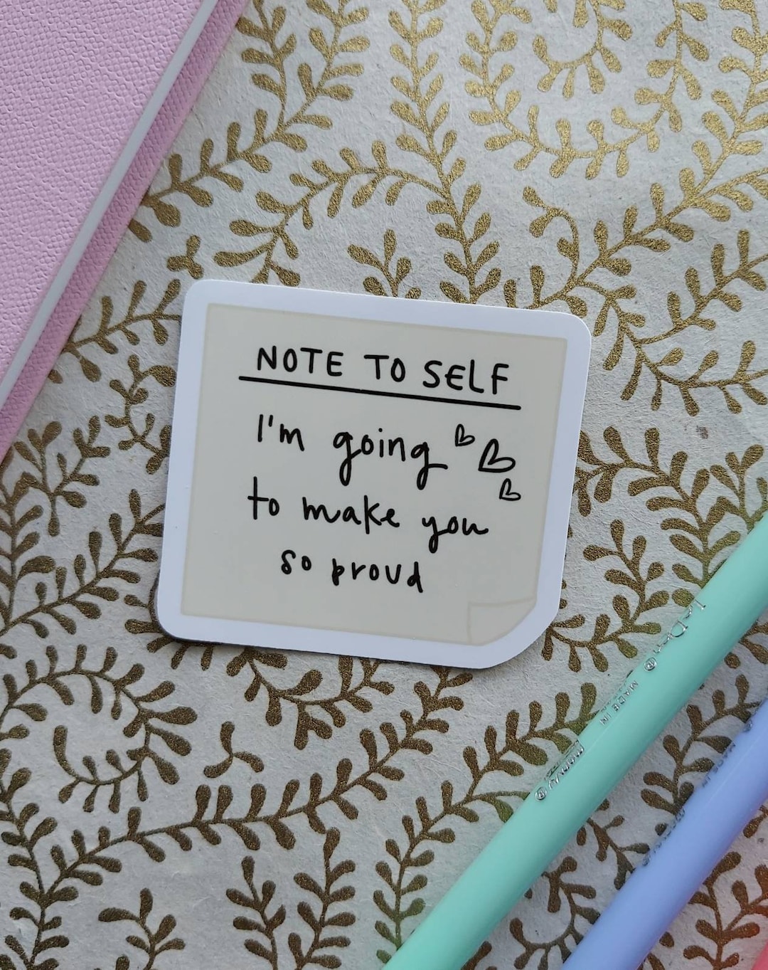 Note to Self Sticker, Make You so Proud, Sticky Note Positive Self ...