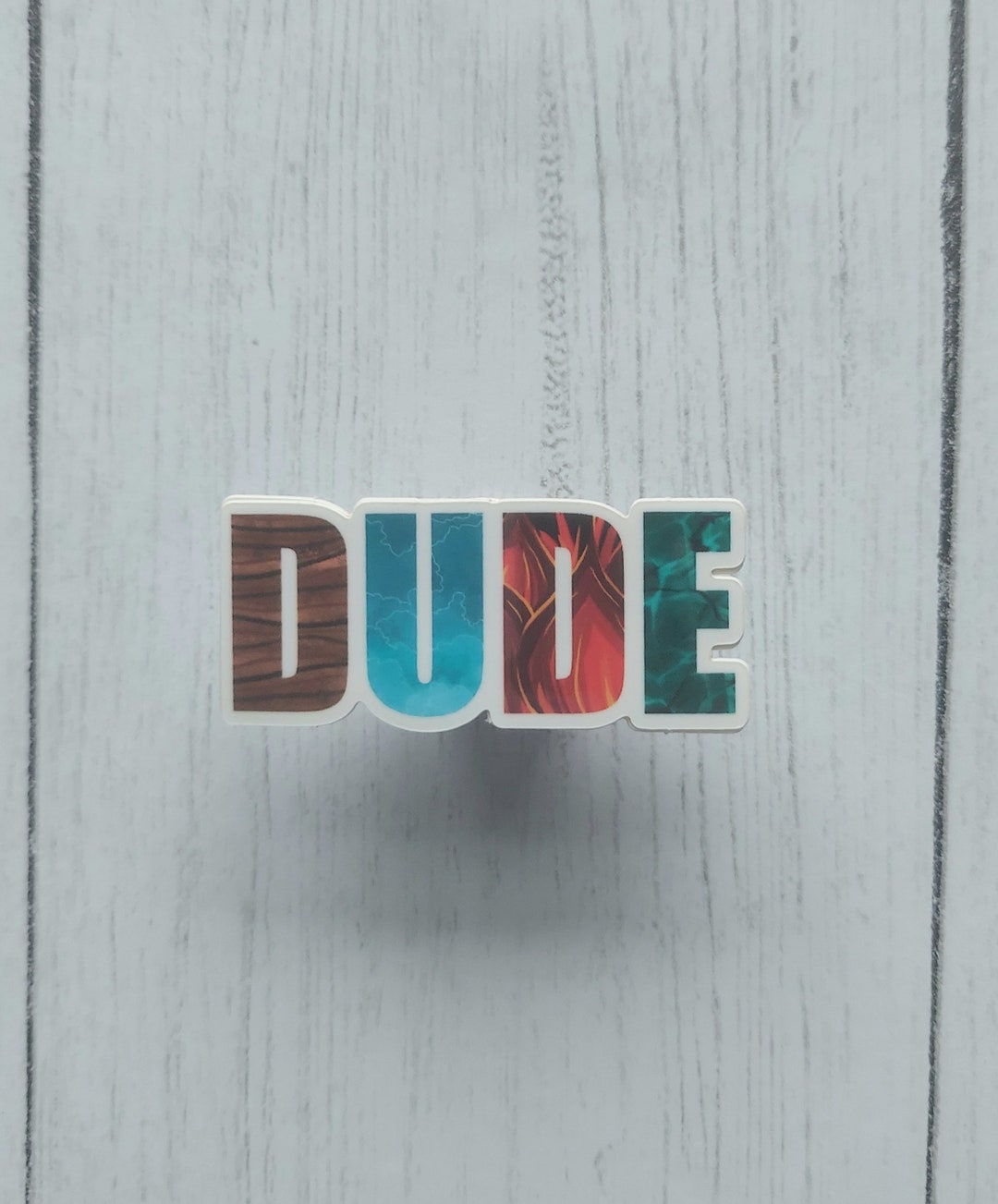 Dude Elements Vinyl Sticker, Bumper Sticker for Guys, Boy Waterbottle ...
