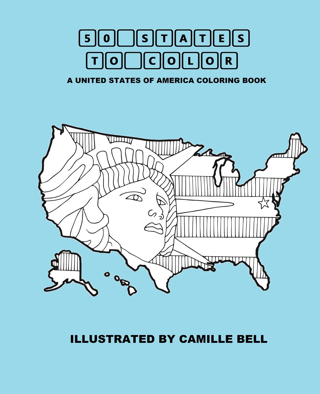 50 States to Color: A United States of America Adult Coloring - Etsy