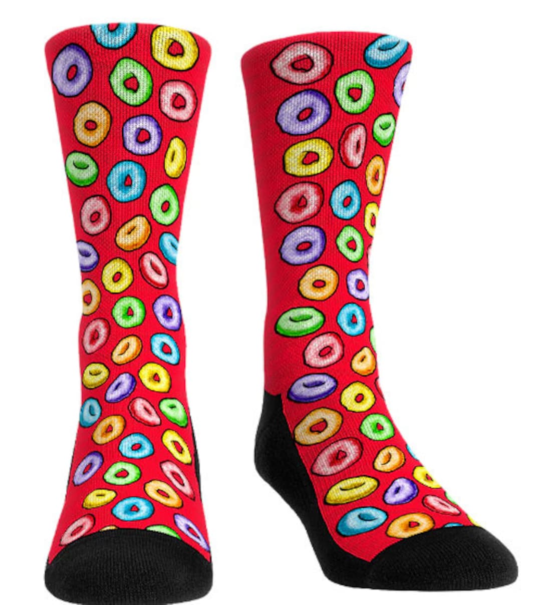 Fruity Hoops Socks Cereal Socks Snack Socks Food Socks - Etsy