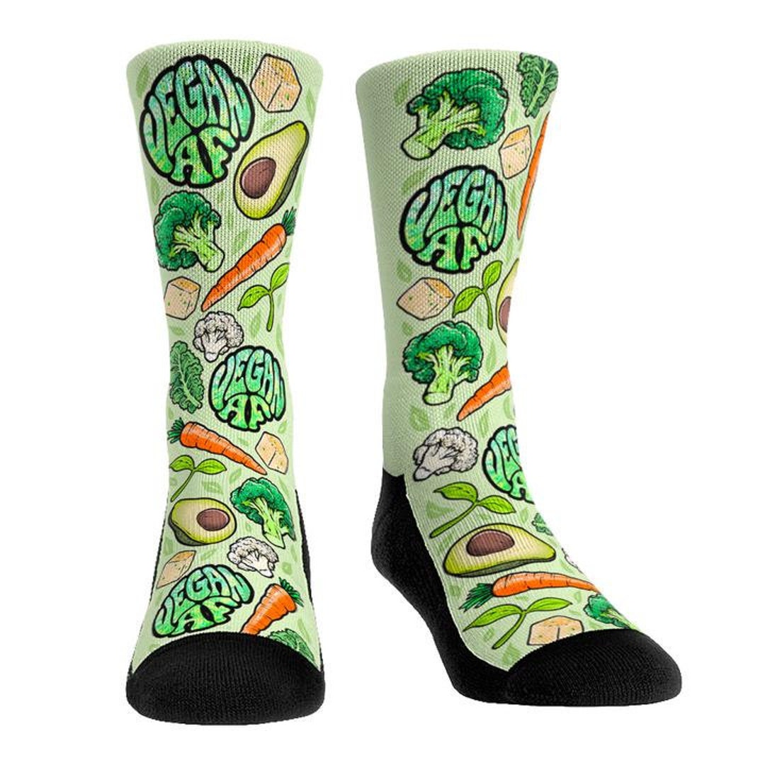 Vegan Socks Vegan AF Socks Funny Socks Food Socks Snack Socks - Etsy