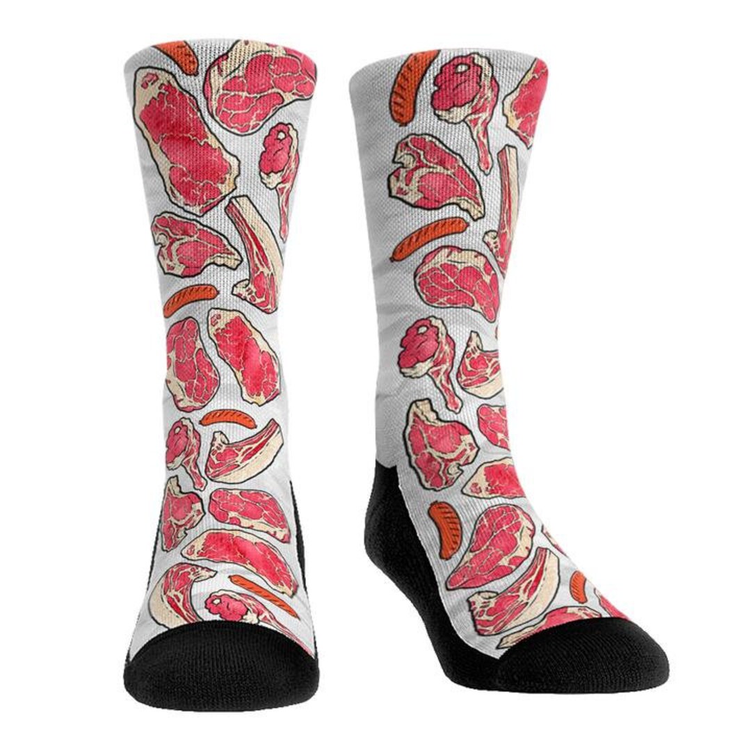 Meat Socks Funny Socks Novelty Socks Slabs of Meat Socks - Etsy