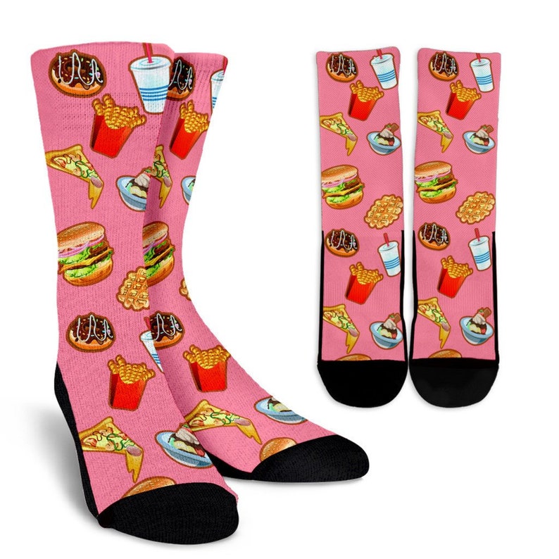 Fast Foot Socks Restaurant Socks - Etsy