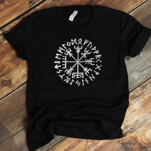 Viking Compass T-shirt - Vegvisir Symbol Wayfinder Nordic Viking - Etsy