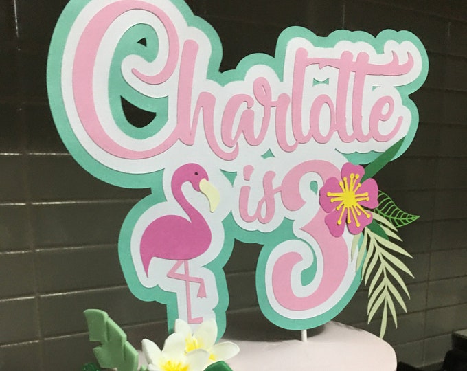 Birthday Cake Topper Hawaiian/tropical Theme - Etsy