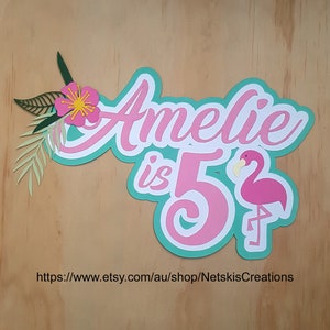 Birthday Cake Topper Hawaiian/tropical Theme - Etsy
