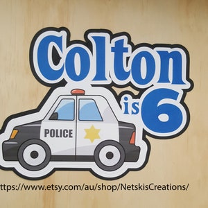 Custom Cake Topper Police Car - Etsy
