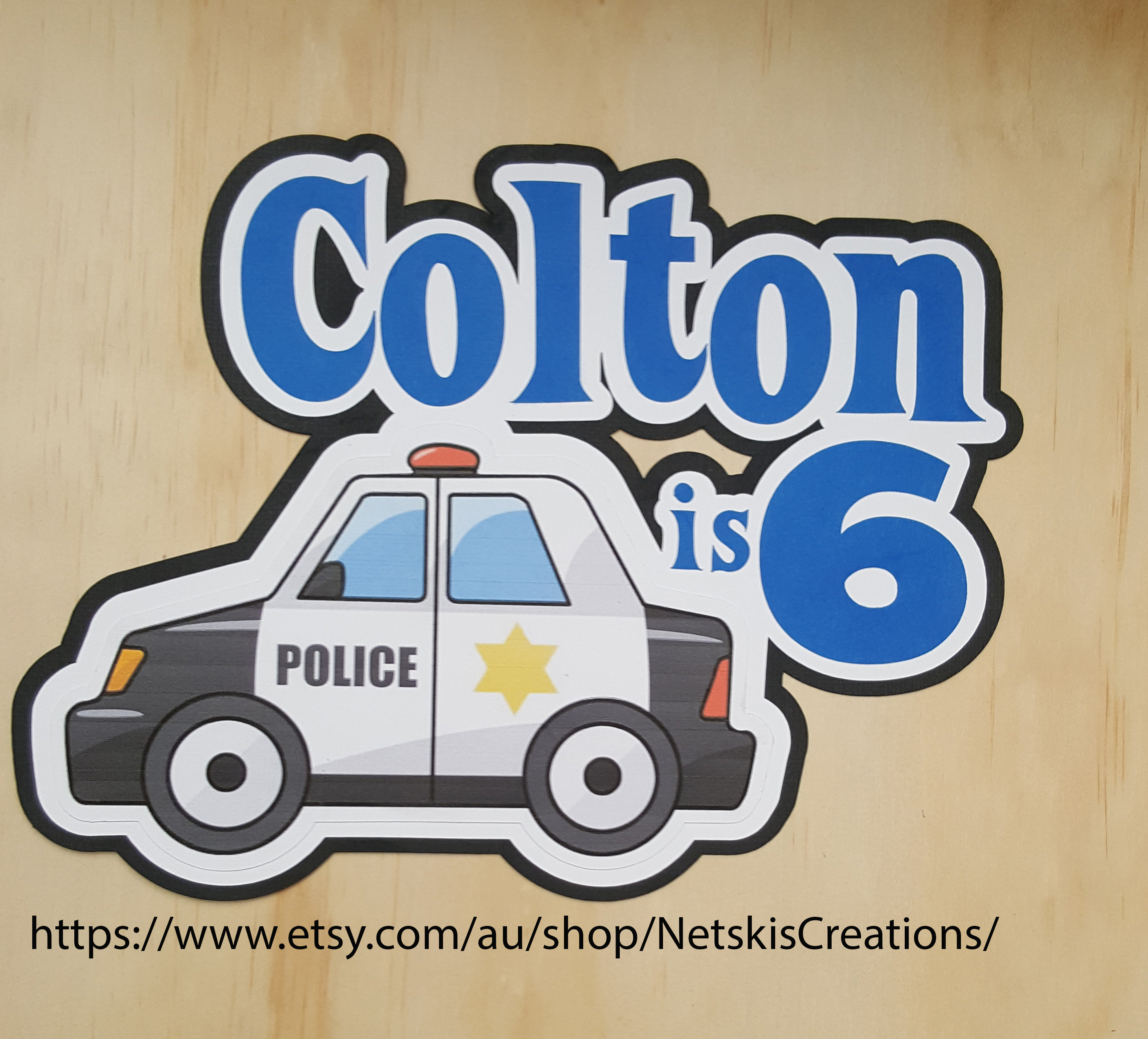 Custom Cake Topper Police Car - Etsy