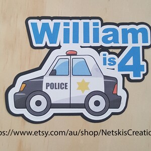 Custom Cake Topper Police Car - Etsy