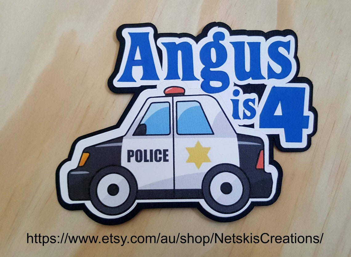 Custom Cake Topper Police Car | Etsy