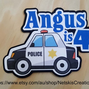 Custom Cake Topper Police Car - Etsy