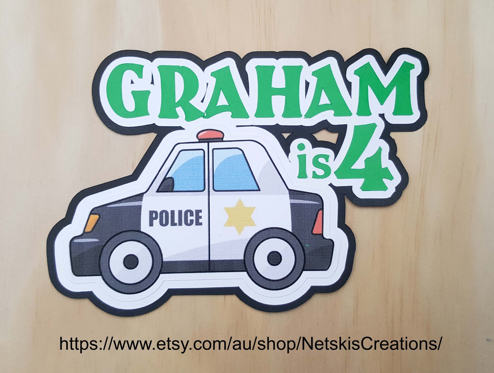 Custom Cake Topper Police Car - Etsy