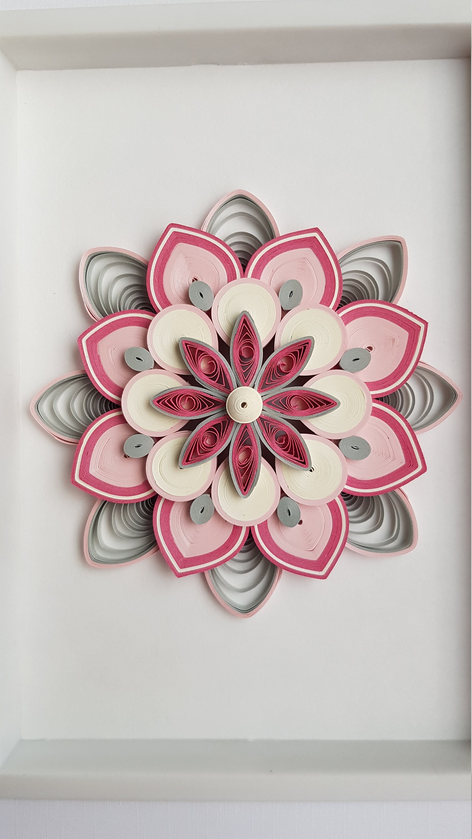 Quilled Pink Flower Mandala - Etsy