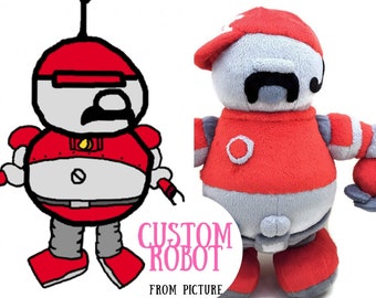 Robot plushie | Etsy