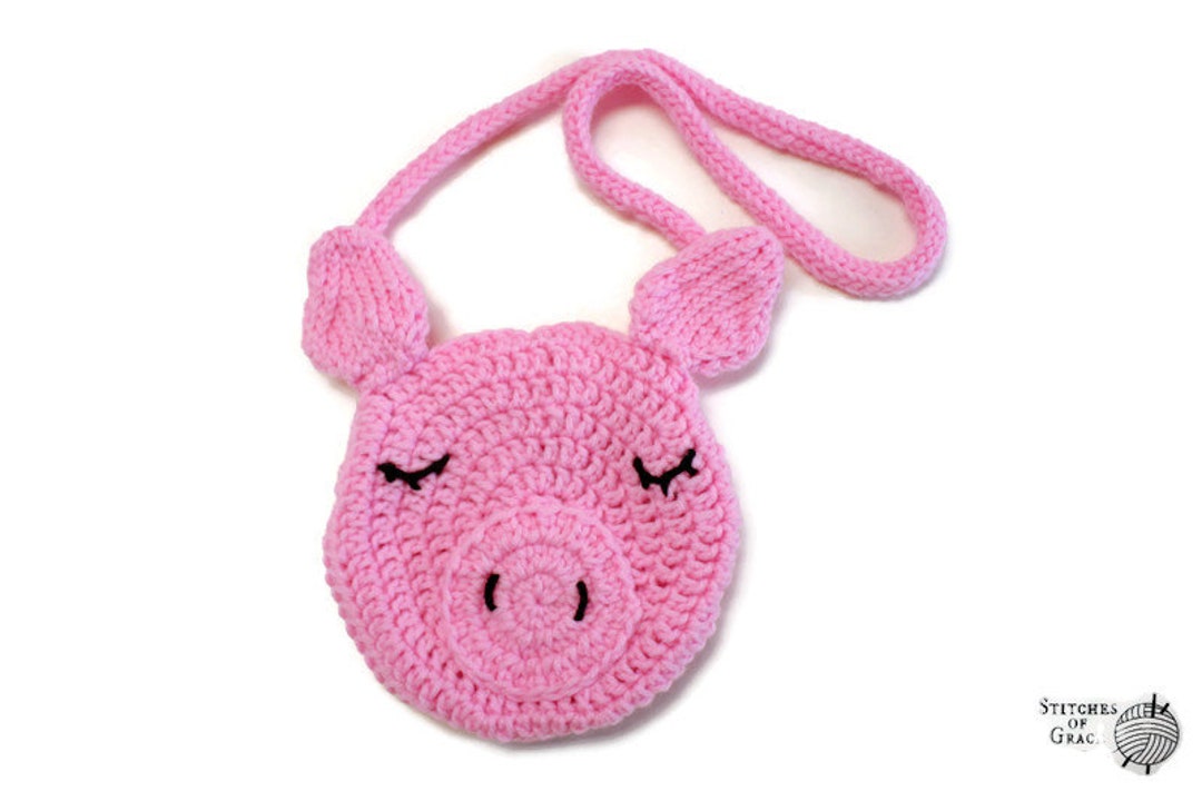 Pink Pig Purse, Little Girl's Purse, Small Animals Pouch, Farm Animal ...