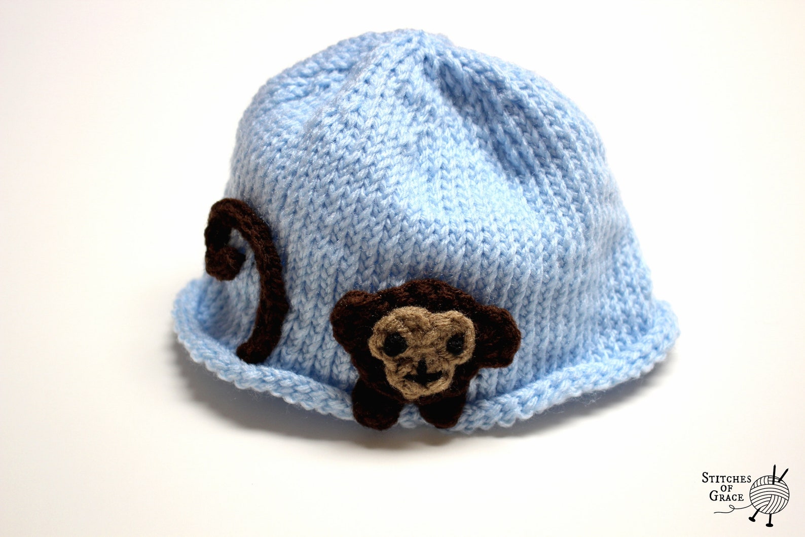 Knitted Hat With Monkey Face Wild Animal Photo Shoot Safari - Etsy