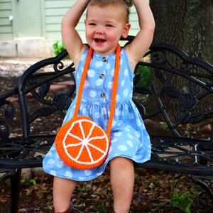 Orange Slice Purse, Little Girl's Purse, Small Food Pouch, Citrus Fruit ...