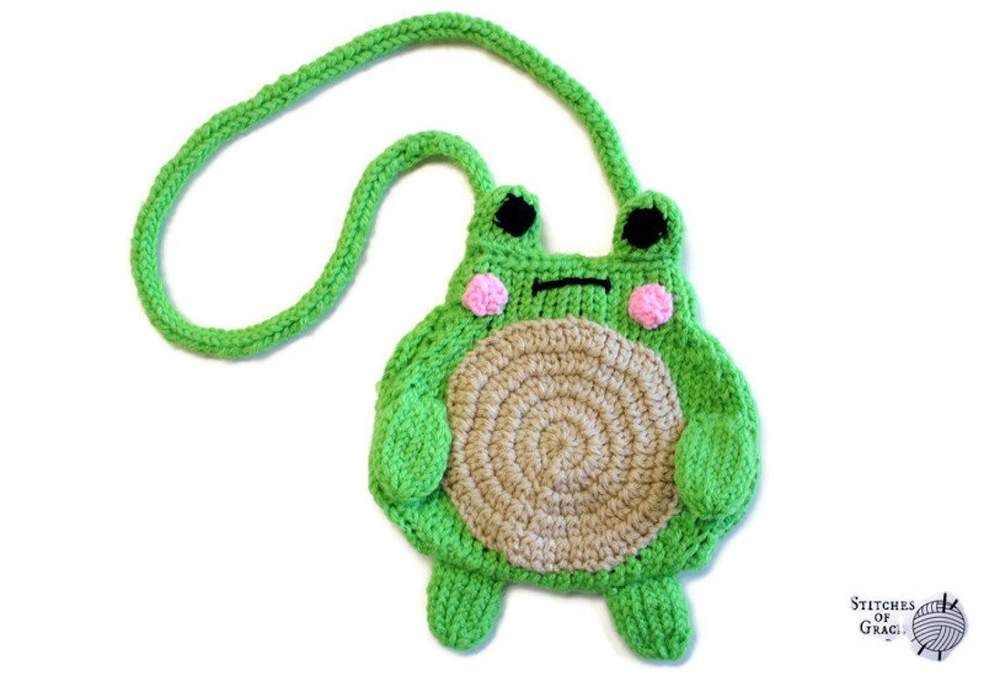 Frog Shaped Purse, Knitted Bags, Little Girl's Purse, Small Animals ...