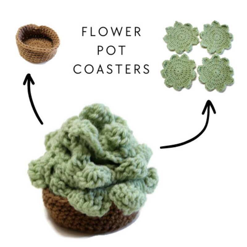 Flower Pot Coaster - Etsy