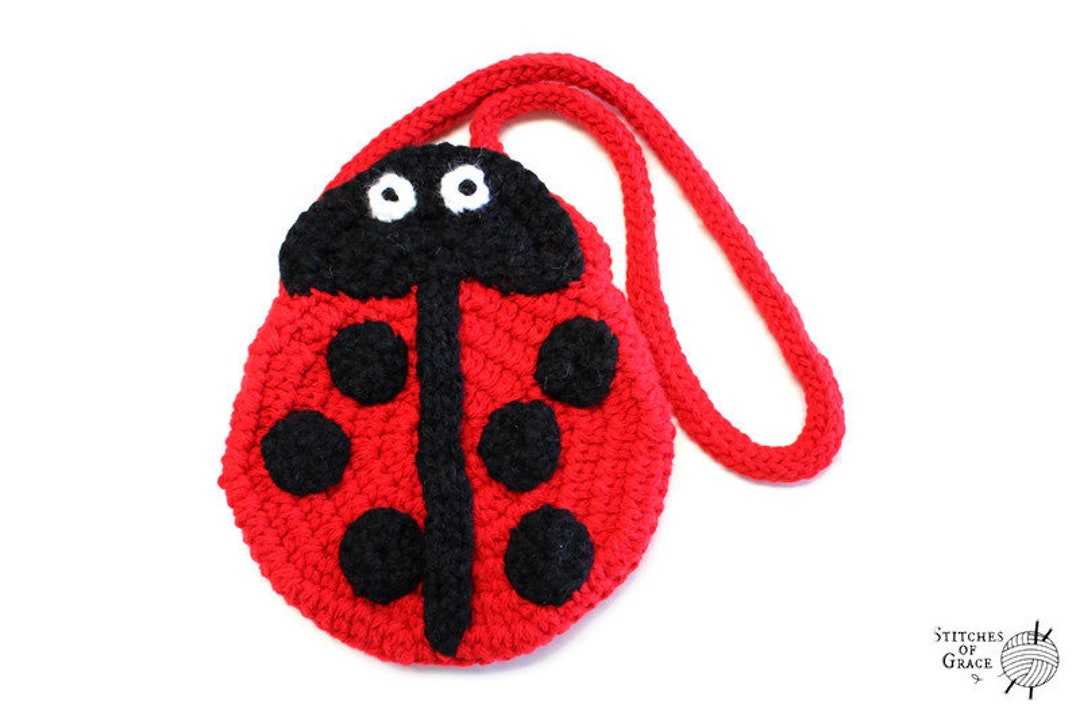Red Ladybug Purse, Little Girl's Purse, Small Animals Pouch, Insect Bag ...