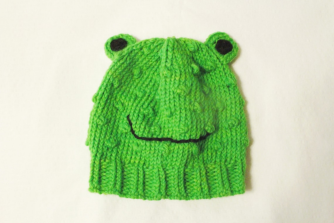 Knitted Frog Hat Photo Shoot Prop Toddler Hats Birthday - Etsy