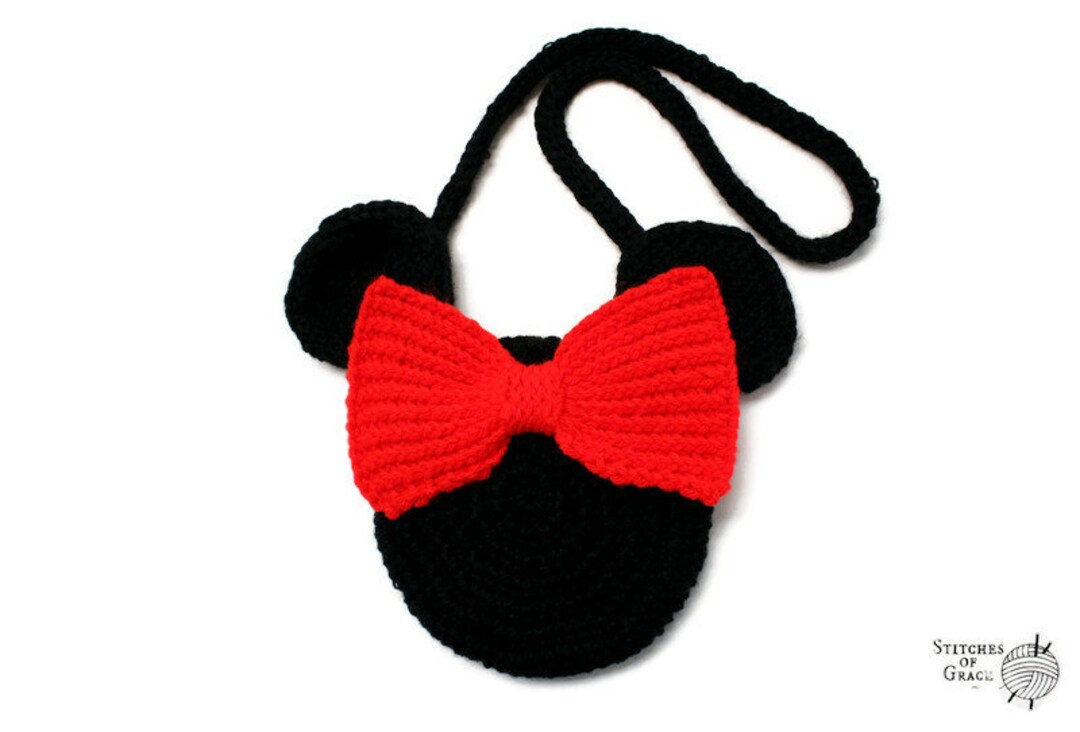 Mouse Head Shaped Purse With Bow, Little Girl's Purse, Small Pouch ...