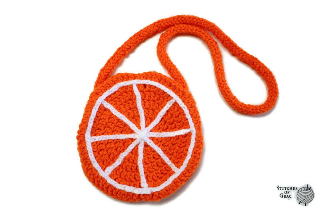 Orange Slice Purse, Little Girl's Purse, Small Food Pouch, Citrus Fruit ...