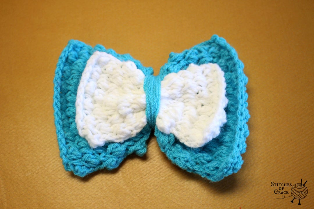 Large Yarn Layered Hair Bow, Yarn Hair Accessories, Easter Hair Clips ...
