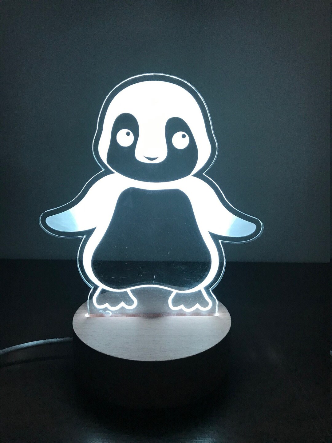 Personalized Night Light, Penguin Night Light, Kid's Night Light, Girl ...