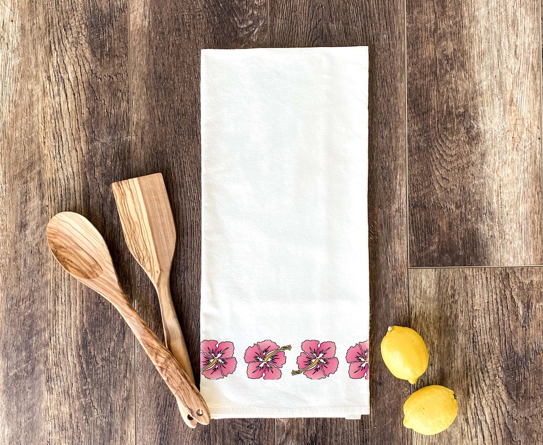 Color Tropical Flower Dish Towels, Flour Sack Towel, Decorated Dish ...