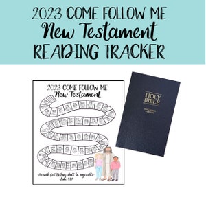 Come Follow Me 2023 New Testament Reading Chart for Sunday School, New ...