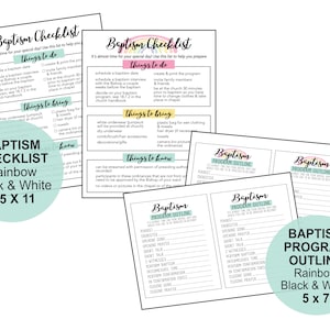 LDS Baptism Checklist, LDS Baptism, Digital Download, Baptism Organizer ...