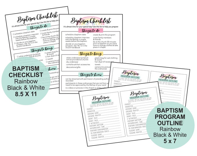LDS Baptism Checklist SUD Spanish - Etsy