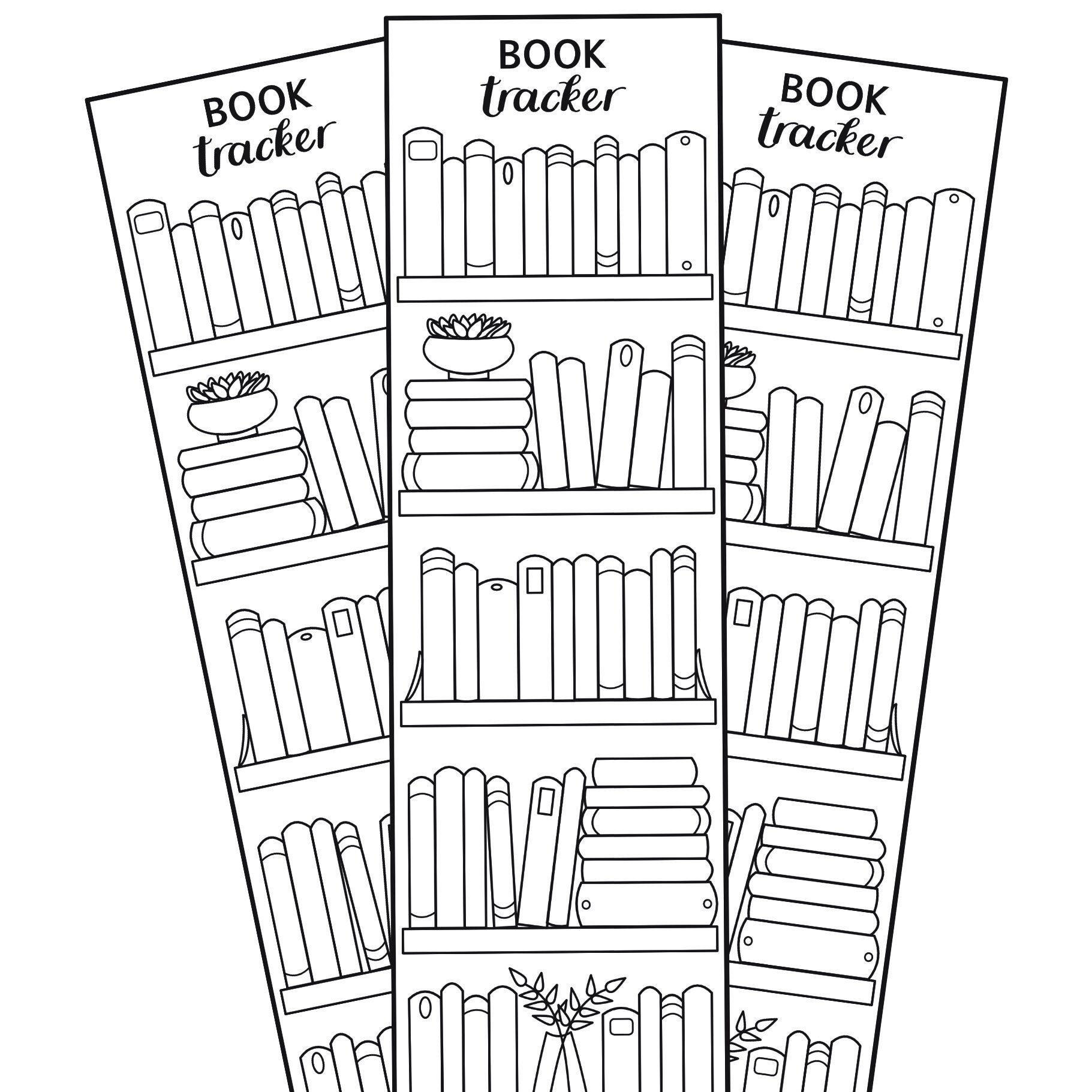 Printable Reading Tracker Bookmark, Printable Coloring Bookmark ...
