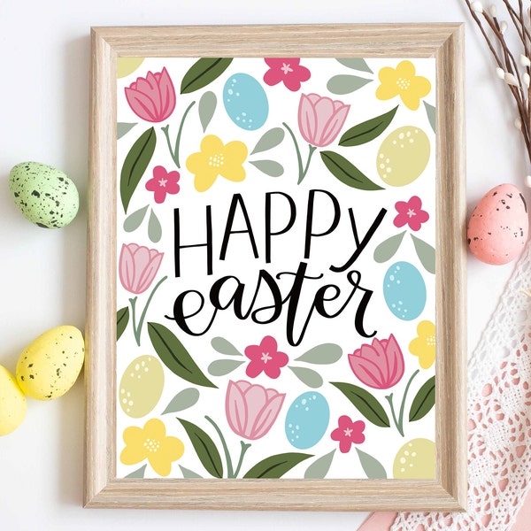 Happy Easter Print - Etsy