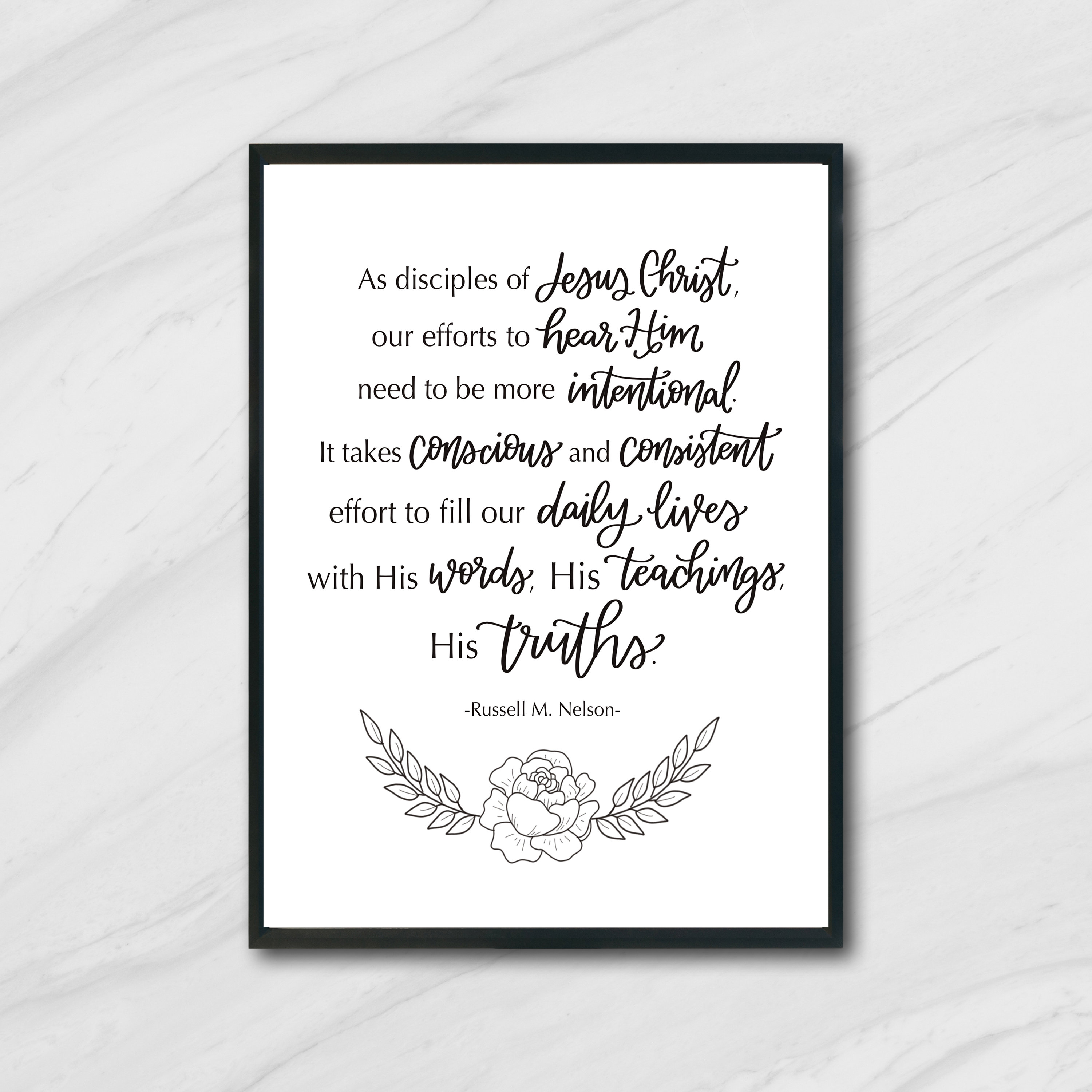 LDS 'hear Him' Print by Russel M. Nelson - Etsy