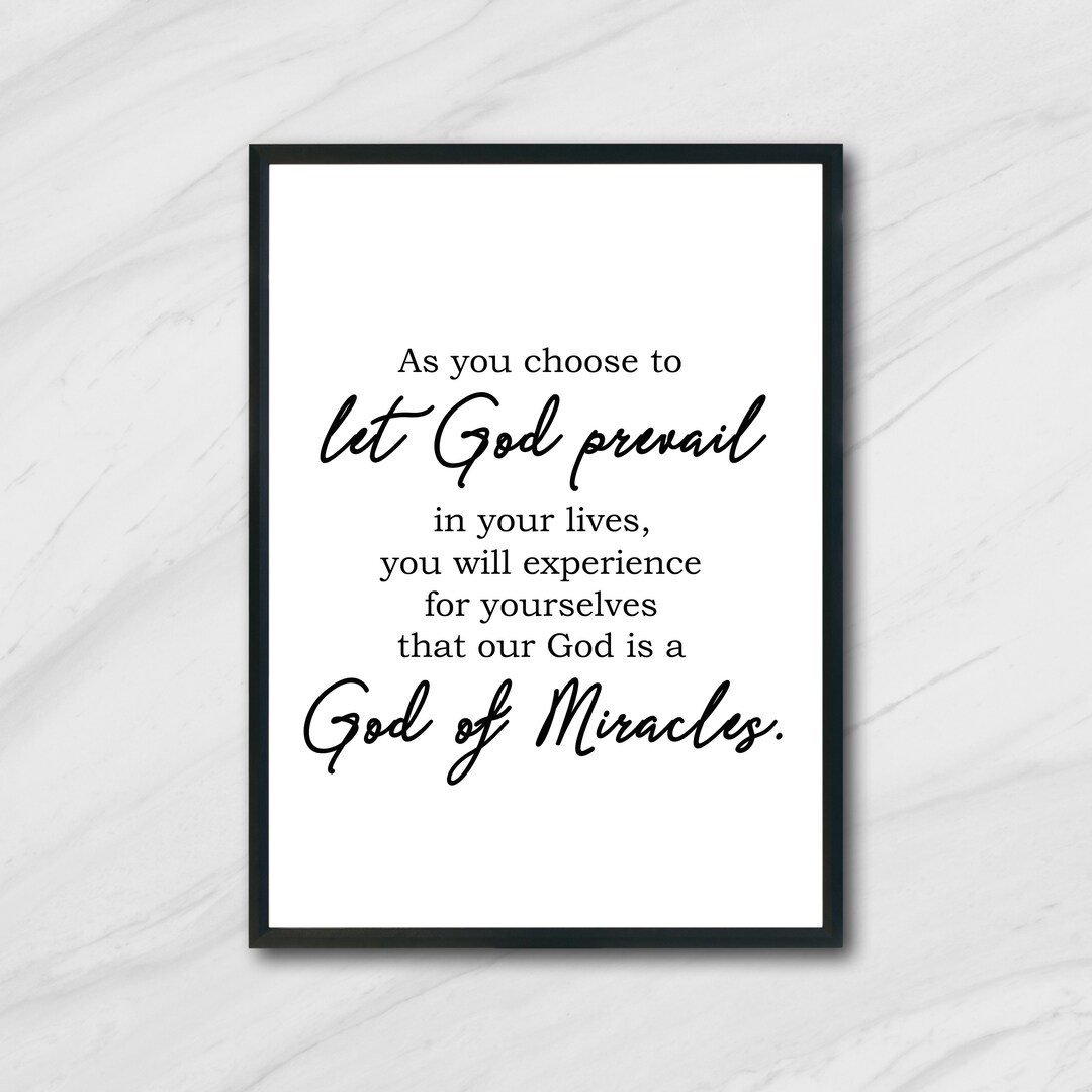 LDS 'let God Prevail' Print by Russel M. Nelson, Church of Jesus Christ ...